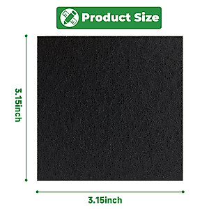 Trash Can Odor Absorbing Filter Refills for EKO Garbage Cans, Activated Charcoal Deodorizer, Strong Charcoal Odor Absorber, Pack of 8 Replacements