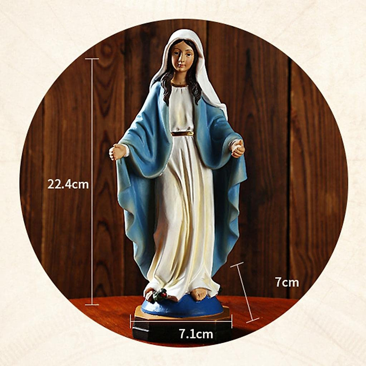 Simhoa 1pc Blessed Saint Virgin Mary Statue Wedding Gift Christmas Tabletop Decor