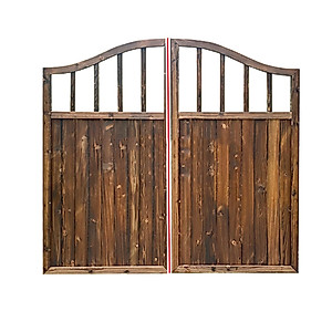 XLIHAWY Outdoor Garden Gates, with Stainless Steel Hinges Butler Gate, Anti-Aging Wood Fence Partition Door for Patio Deck (Color : A, Size : 43x45in)