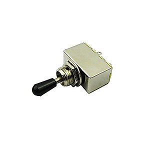 Musiclily Metric 3 Way Enclosed Guitar Pickup Selector Toggle Switch for Epiphone Les Paul Style Electric Guitar Replacement, Black Tip(Pack of 2)