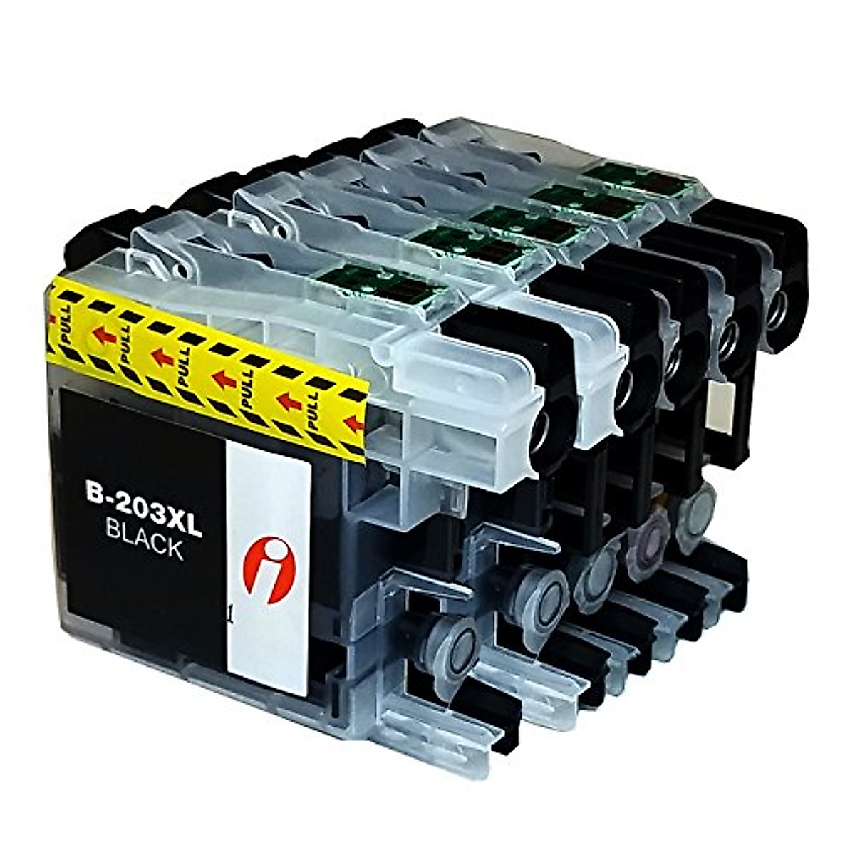 INK4WORK 5 Pack Compatible Ink Cartridge Replacement for Brother LC203 XL LC203XL LC-203 for MFC-J460DW MFC-J480DW MFC-J485DW MFC-J680DW MFC-J880DW MFC-J885DW (2 Black, 1 Cyan, 1 Magenta, 1 Yellow)