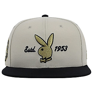 Playboy Gold Rush Flat Bill Adjustable Snapback Hat