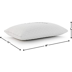 Nappler Small Shredded Memory Foam Pillow for Travel and Camping - Compressible Medium Firm Bed Pillow, Contoured Support, Breathable Cover, Machine Washable, Ideal Backpacking, Airplane and Car