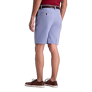 Haggar mens Cool 18 Pro Straight Fit 4-way Stretch Flat Front Expandable Waist With Big & Tall Sizes Casual Shorts, Blue, 38 US