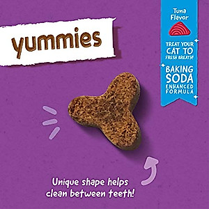 Arm & Hammer for Pets Cat Dental Care Cat Treats, Yummies | Tartar Control Cat Treats for Adult Cats in Delicious Tuna Flavor Baking Soda Cat Treats, XS (2.5 oz)