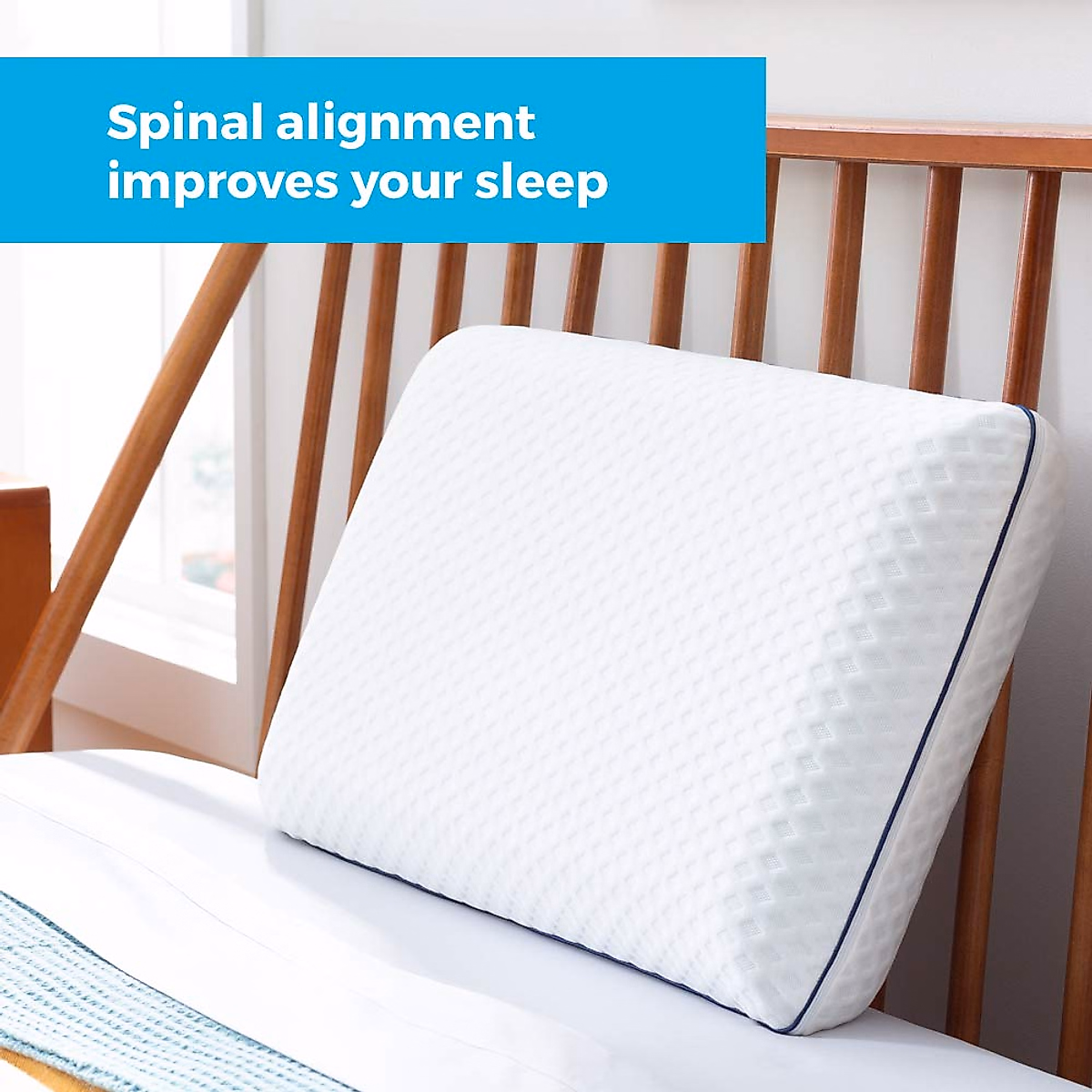 LINENSPA Pillow – Ventilated Gel Pillows Standard size – Memory Foam Pillows for Neck Support – Great for Side, Back, and Stomach Sleepers – Dorm Room Essentials - Standard Size Pillows