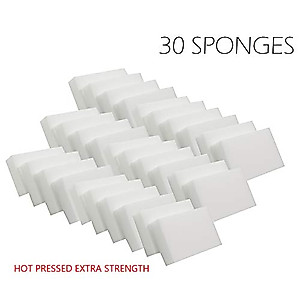 Extra Strength Value Deal, Magic Sponge Cleaners Eraser Pads - White - All Purpose - Long Lasting (30 XS Eraser Pack)