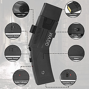 MVQQ Safety Remote Electric Shock Stun Gun Flashlight Tools Stick Distance for Women Self Defense Outdoor Rechargeable