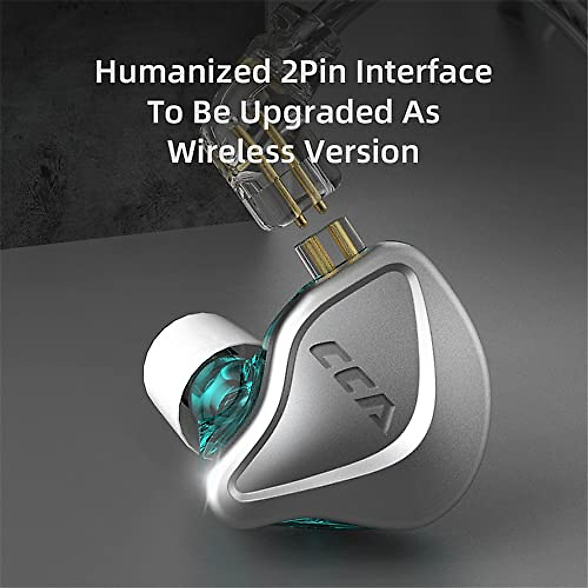 CCA NRA in Ear Monitor Earbuds Musicians Wired in-Ear Earphones Isolation Headphones for Cellphones Laptops Tablet Telephones, Gaming, Video, Music, Calling (Cyan, Without mic)