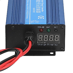 Focket Solar Controller, 600W 48V 60V 72V Boost MPPT Adjustable Solar Panel Regulator with Display, Waterproof Solar Controller for E Bike Lithium Battery, Multiple Protections
