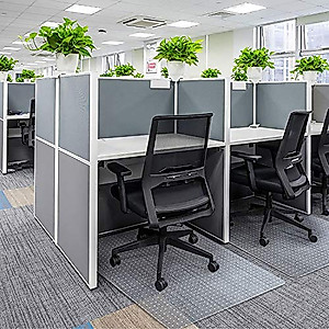 Azadx Clear Office Chair Mat for Low, Standard and No Pile Carpeted Floors, Plastic Computer Desk Chair Mat on Carpet for Easy Rolling, Durable Carpet Protector Mat (36 x 48'' Rectangle)