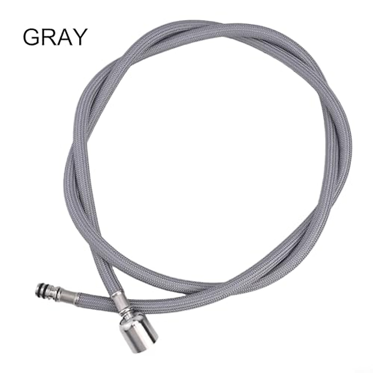 1.5m Pull Down Kitchen Faucet Hose Replacement, Flexible Pull Down Faucet Sprayer Hose Pull Out Faucet Hose Replacement With Quick Connect, 59-inch For Pluggable Nylon Hose(Snap-Gray)