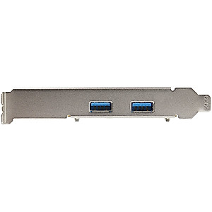 StarTech.com 2-Port USB PCIe Card with 10Gbps/Port - USB 3.1/3.2 Gen 2 Type-A PCI Express 3.0 x2 Host Controller Expansion Card - Add-On Adapter Card - Full/Low Profile - Windows & Linux (PEXUSB312A3)