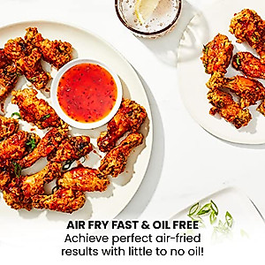 Chefman TurboFry 2-Quart Air Fryer, Dishwasher Safe Basket & Tray, Use Little to No Oil For Healthy Food, 60 Minute Timer, Fry Healthier Meals Fast, Heat And Power Indicator Light, Temp Control, White