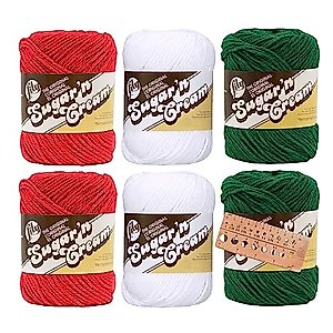Lily Sugar 'n Cream Yarn - 100% Cotton - Assortment (Holiday 1)