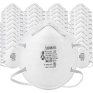 3M N95 Particulate Respirator 8200, 160/Case, Disposable, Sweeping, Sanding, Grinding, Sawing, Bagging, Dust, 8 Packs of 20 Respirators