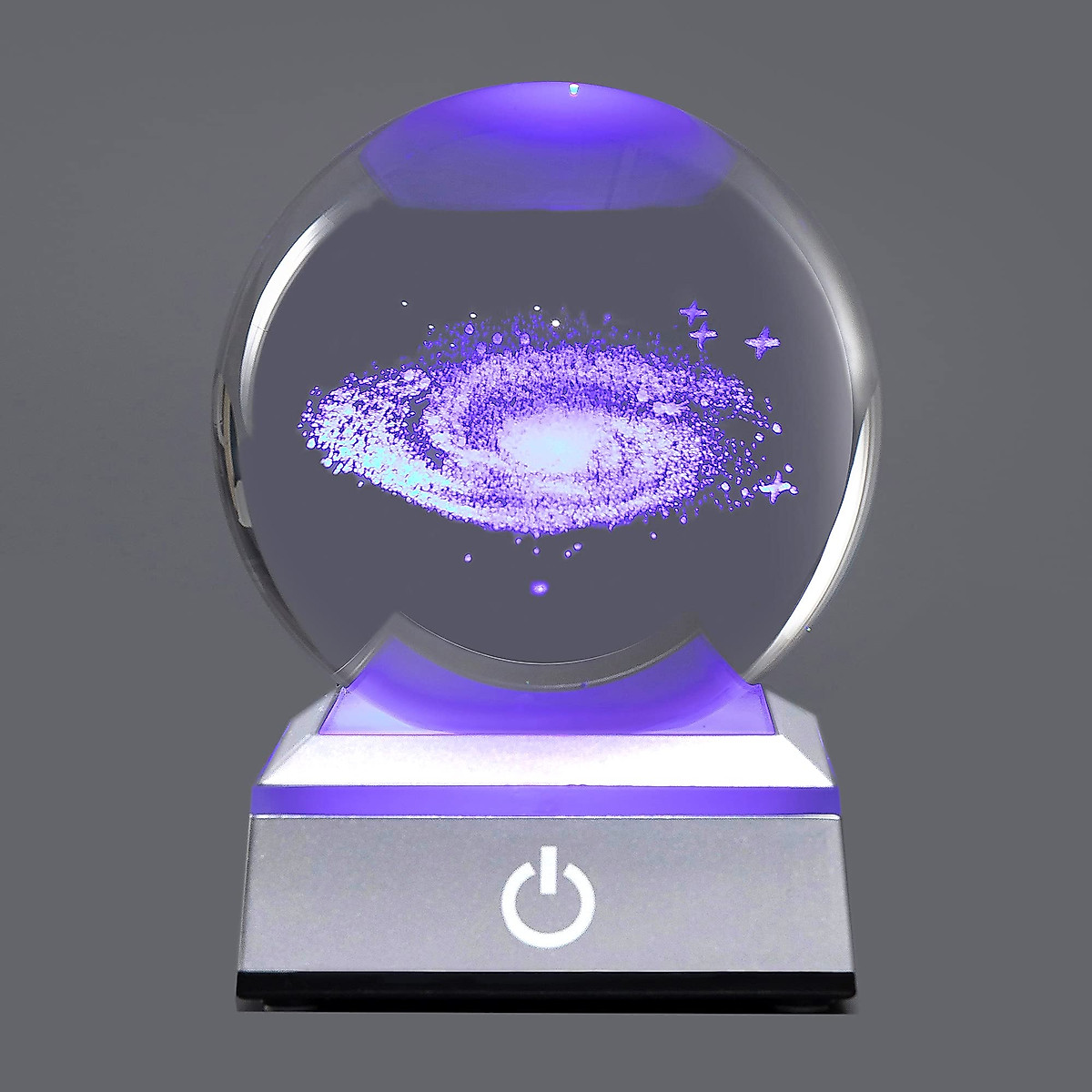 hochance 3D Galaxy Milk Way Crystal Ball Nightlight Multicolor Decolamp for Science Astronomy Space,Thanksgiving Christmas Gifts Ideas for Boyfriends Husband Him,Cool Presents for Fathers Kids Boys