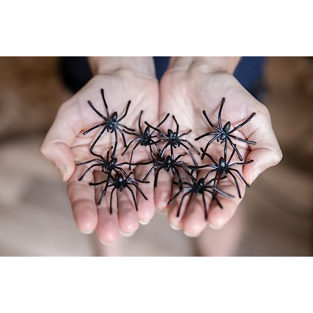 Happy Hippo Halloween Spider Web Decoration, 200 Sqare Feet & Plastic Spiders, Halloween Party Supplies, Spider Webs (Small, 200 Sq Feet)