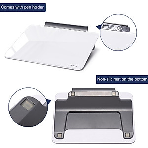 Small Desktop Glass Dry-Erase whiteboard - 8 X 6 Inches Tabletop Easel whiteboard with Stand, Desk Board Buddy for Artist, Teacher and Student