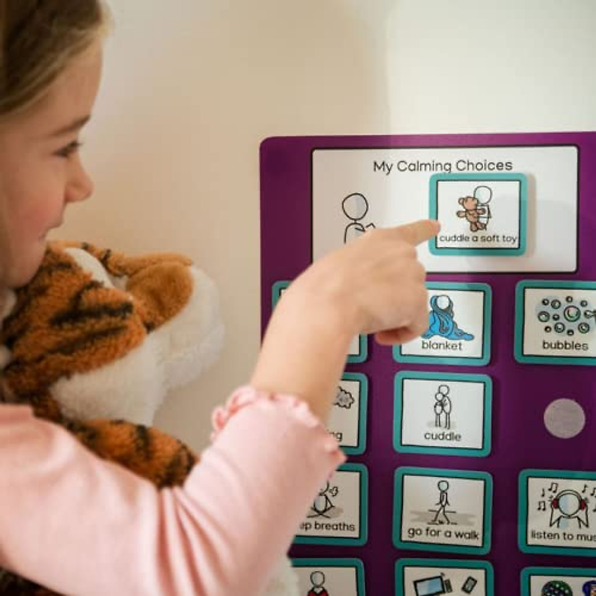 Calming Chart to reduce anxiety, support behaviour management and anger management, using visual aids, visual symbols, picture cards to support adhd, autism, aspergers