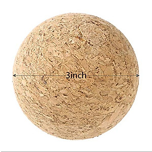 MUGLIO 3 inch Wine Cork Ball Wooden Cork Ball Stopper for Wine Decanter Carafe Bottle Replacement（2 Pcs)