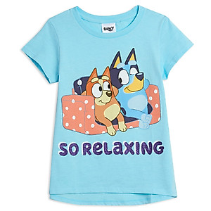 Bingo Mom Little Girls 3 Pack Graphic T-Shirts Blue/Pink/Yellow 4