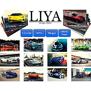 LIYA 50PCS Car Aesthetic Pictures Wall Collage Kit, Sports Car Wall Decor, Teen Boy Room Decor, Posters for Boys Room, Bedroom Wall Decor, Trendy Wall Prints Kit, Boys Room Decor, Car Small Posters for Teen Boys Men Guys Room Dorm Bedroom Decor Wall Art S