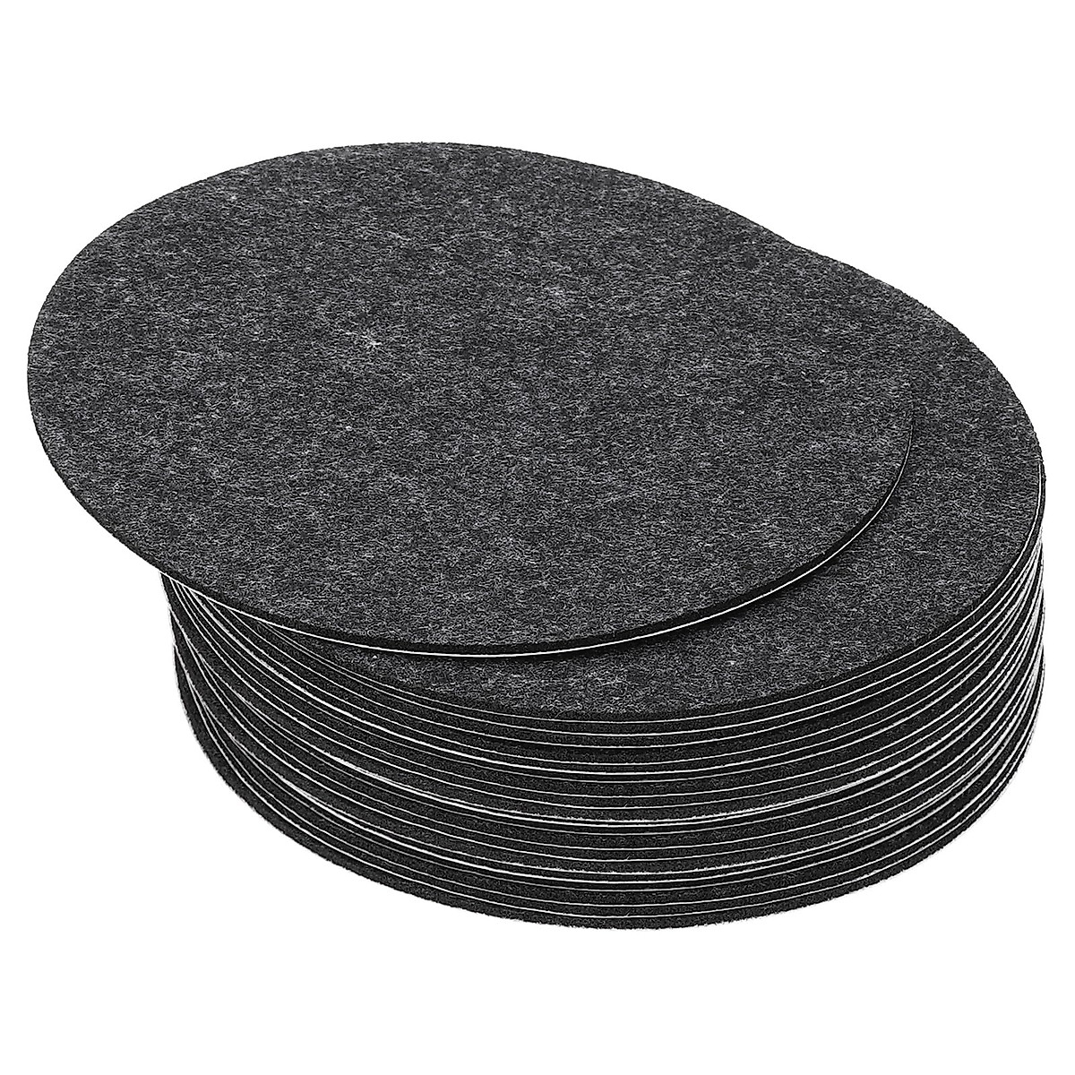 PATIKIL 6 Inch Diameter Lamp Base Felt, 20Pack 2mm Thickness Round Soft Adhesive Non-Slip Anti-Scratch Backed Felt for Lamp Furniture DIY Craft, Dark Grey
