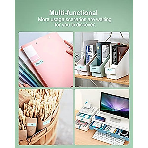 POLONO Thermal Label Maker Tape Replacement Compatible with D30, P10 E1, L1, Q1 Label Printer, Not for POLONO P31S, 15mmx40mm/0.5x1.57inch, 180 Labels/Roll, P10 Thermal Printing Label Paper (Green）