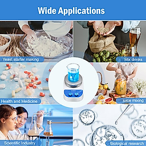 WEST TUNE Magnetic Stirrer Hot Plate Max 716℉/380℃, 3000mL Stirring Capacity Magnetic Stirrer with Heat, Magnetic Stirrer with 5.5 Inch Magnetic Stir Plate & 1500 RPM Magnetic Stirrer Hot Plate Mixer