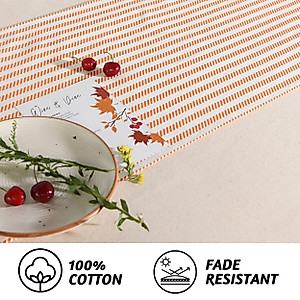 Folkulture Table Runner 72 Inches Long with Tassels for Dining Table Decor, 100% Cotton Farmhouse Style Table Runner, Boho Runner for Home Décor, Coffee Table Runner (Russet Orange)