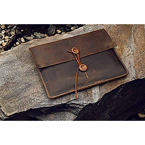 Vintage leather microsoft surface pro case with keyboard rustic retro leather surface pro 4 5 6 case bag SUPX05C-N