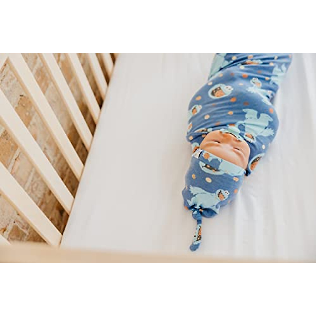 Copper Pearl Large Premium Knit Baby Swaddle Receiving Blanket Cookie Monster