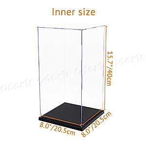 Odoria Clear Acrylic Assembly Required Display Box Case 15.7" High Dustproof Figure Display