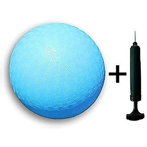 Toys+ 8.5 Inch Colorful Playground Ball + Pump (Blue)
