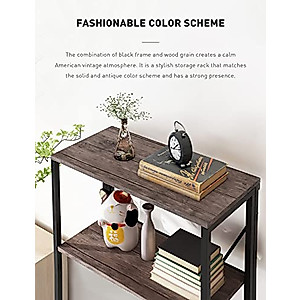 Bookshelf,3-Tier Folding Bookcase,Industrial Book Shelf,Rustic Wood Storage Shelves,Tall Bookshelf,Shelves For Bedroom,Office,Kitchen,Living Room,Study Room,No Assembly Folding Bookshelf,Black