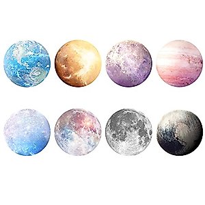 HaloVa Mouse Pad, Anti Slip Planet Mouse Mat for Desktops, Computer, PC and laptops, Customized Round Mouse Pad for Office and Home, Moon