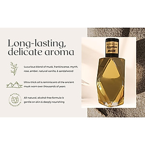 Body Oils by Brenda Egyptian Musk Body Oil, Pure Thick Uncut Authentic Original Fragrance, Unisex, All-Natural Classic Concentrated Scent (Egyptian Musk, 1 oz.)