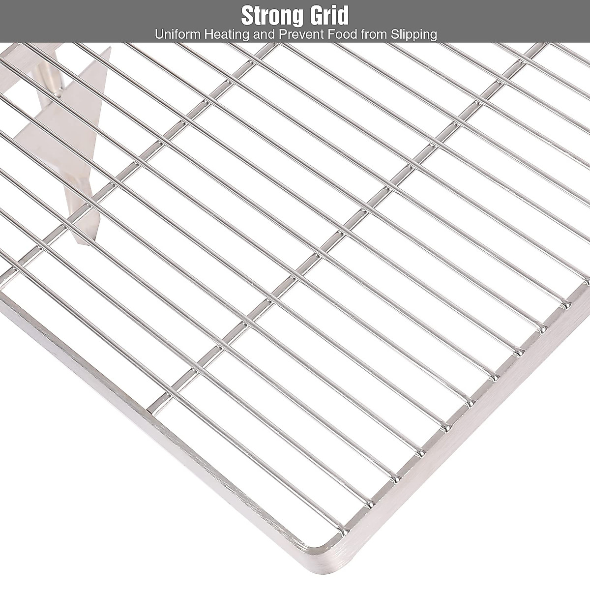 REDCAMP Stainless Swivel Campfire Grill Grate, Heavy Duty Fire Pit Grill with Carrying Bag for Open Flame Cooking