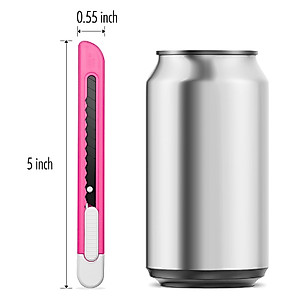 FantastiCAR 24-Pack Colorful Lightweight Box Cutter Retractable Snap-Off Utility Knife Set