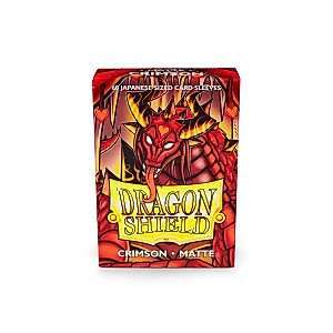 Dragon Shield Matte Mini Japanese Crimson 60 ct Card Sleeves Individual Pack
