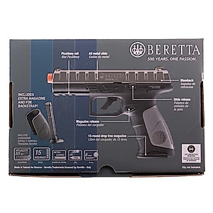 Beretta APX Blowback 6mm BB Pistol Airsoft Gun, Black/Grey