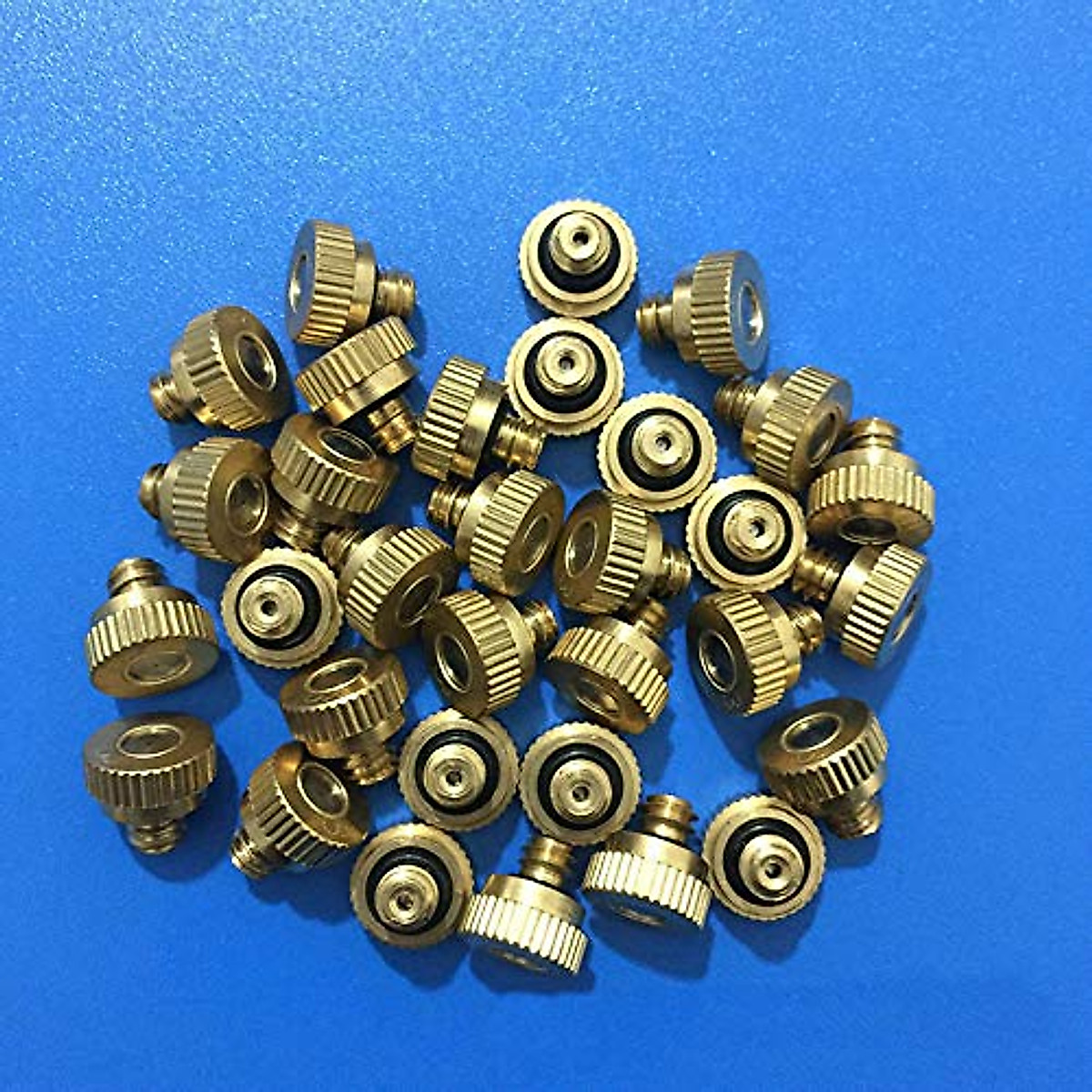 RuoFeng Mister Nozzles Brass For Outdoor Cooling System Low-Pressure Atomizer 22 pcs Orifice 0.008" (0.2 mm) 10-24 UNC