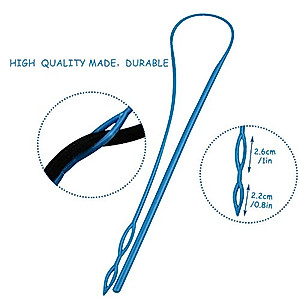 1Pcs 23In Flexible Plastic Drawstring Threader Tool, Easy Threader Drawstring Replacement Tool for Jackets Swim Trunks Pants Sweatpants Shorts Hoodies (Blue)