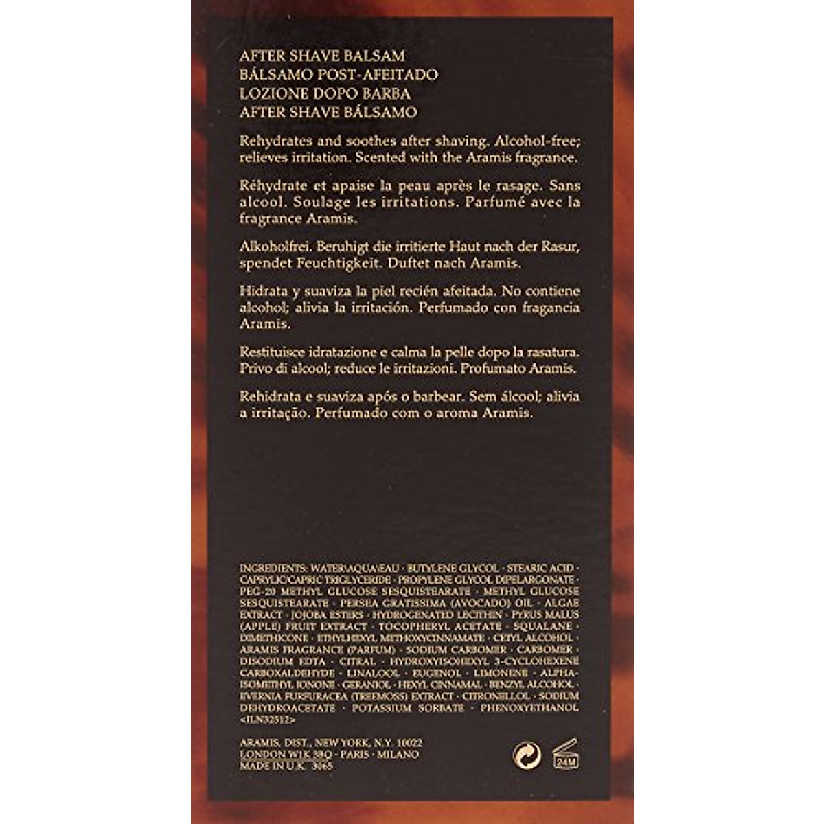 Aramis Advanced Moisturizing After Shave Balm For Men 4.10 oz