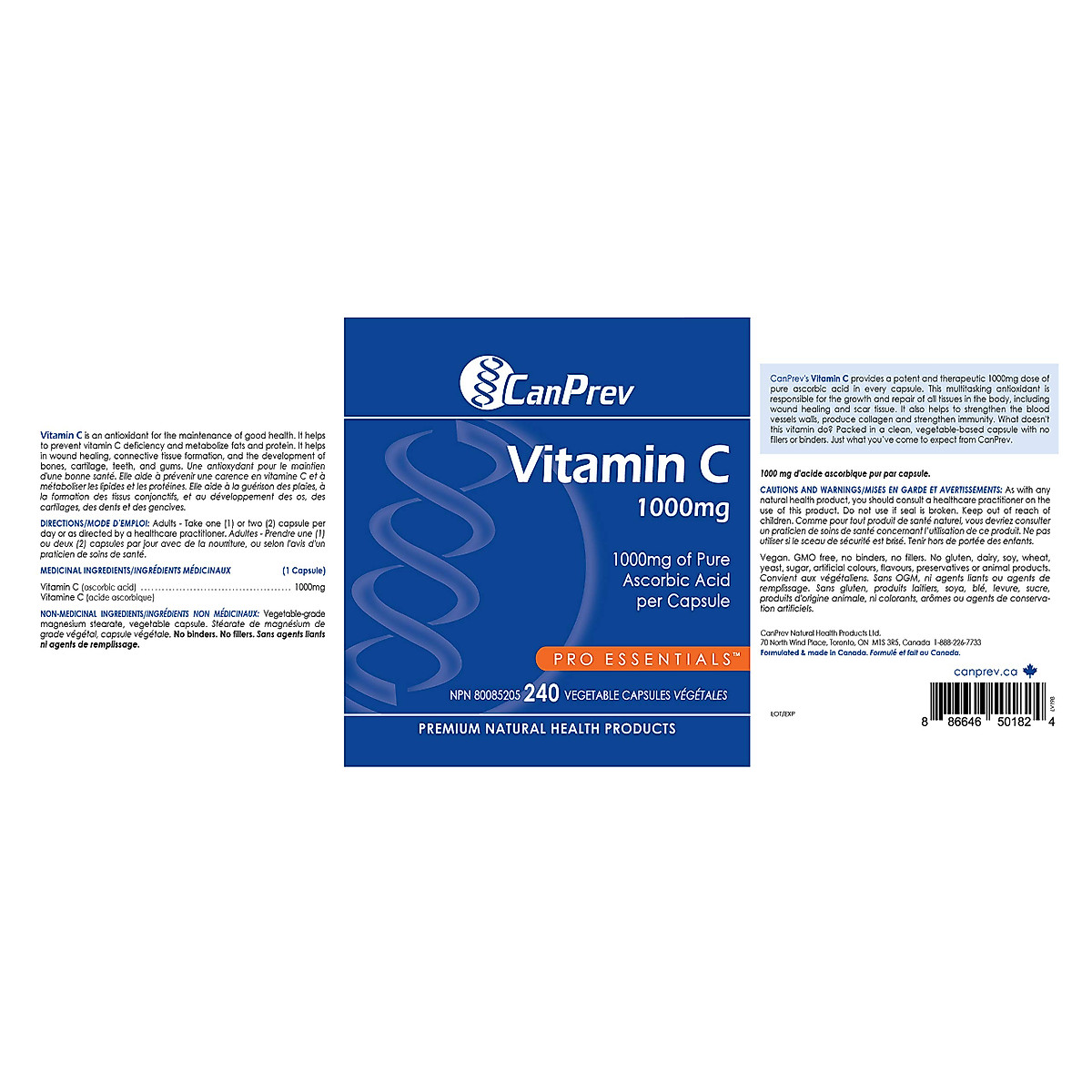 CanPrev Vitamin C, 240 vegicaps
