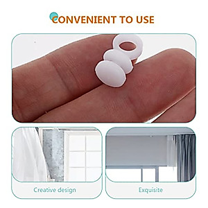 DECHOUS Curtain Glider Hooks 100pcs Plastic Rollerbolt Window Curtain Glider Track Carrier Slide Wheels Rollers Curtain Track Gliders