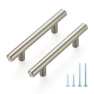 30 PACK 5 Inch Cabinet Pulls with 3 Inch (96mm) Hole Center Stainless Steel Kitchen Cabinet Handles Brushed Nickel Drawer Pulls Kitchen Cabinet Hardware for Cabinets Cupboard,Drawer,Wardrobe