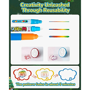 TECJOE Water Doodle Mat, 39 × 31 Inches Large Kids Painting Writing Water Drawing Mat, Mess Free Reusable Toddler Gift for Age 3 4 5 6 7 Years Old Girls Boys, Educational Toys Bring Magic Pens