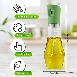 Ihvewuo- Oil Sprayer 260ml Refillable Oil Spray Bottle Glass Olive Oil Sprayer Mister Portable Oil Vinegar Spritzer Sprayer Bottle Oil Dispenser Mister Kitchen Gadgets for Cooking Baking